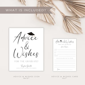 Graduation Advice & Wishes, Printable Graduation Advice Cards, Custom ...