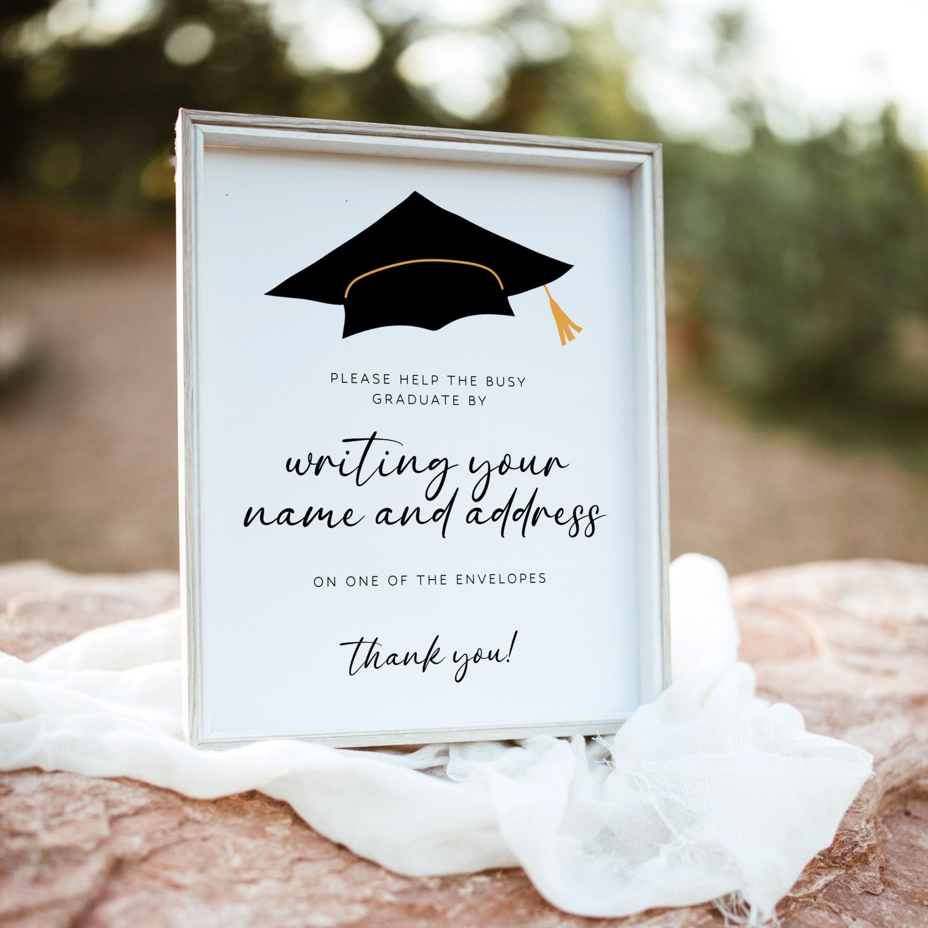 Help the Busy Graduate Sign, Graduation 2026 Table Signage, Printable ...
