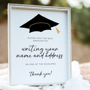 Help the Busy Graduate Sign, Graduation 2025 Table Signage, Printable ...