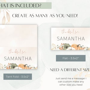 Thanksgiving Name Cards, Friendsgiving Name Place Cards, Thankful for ...