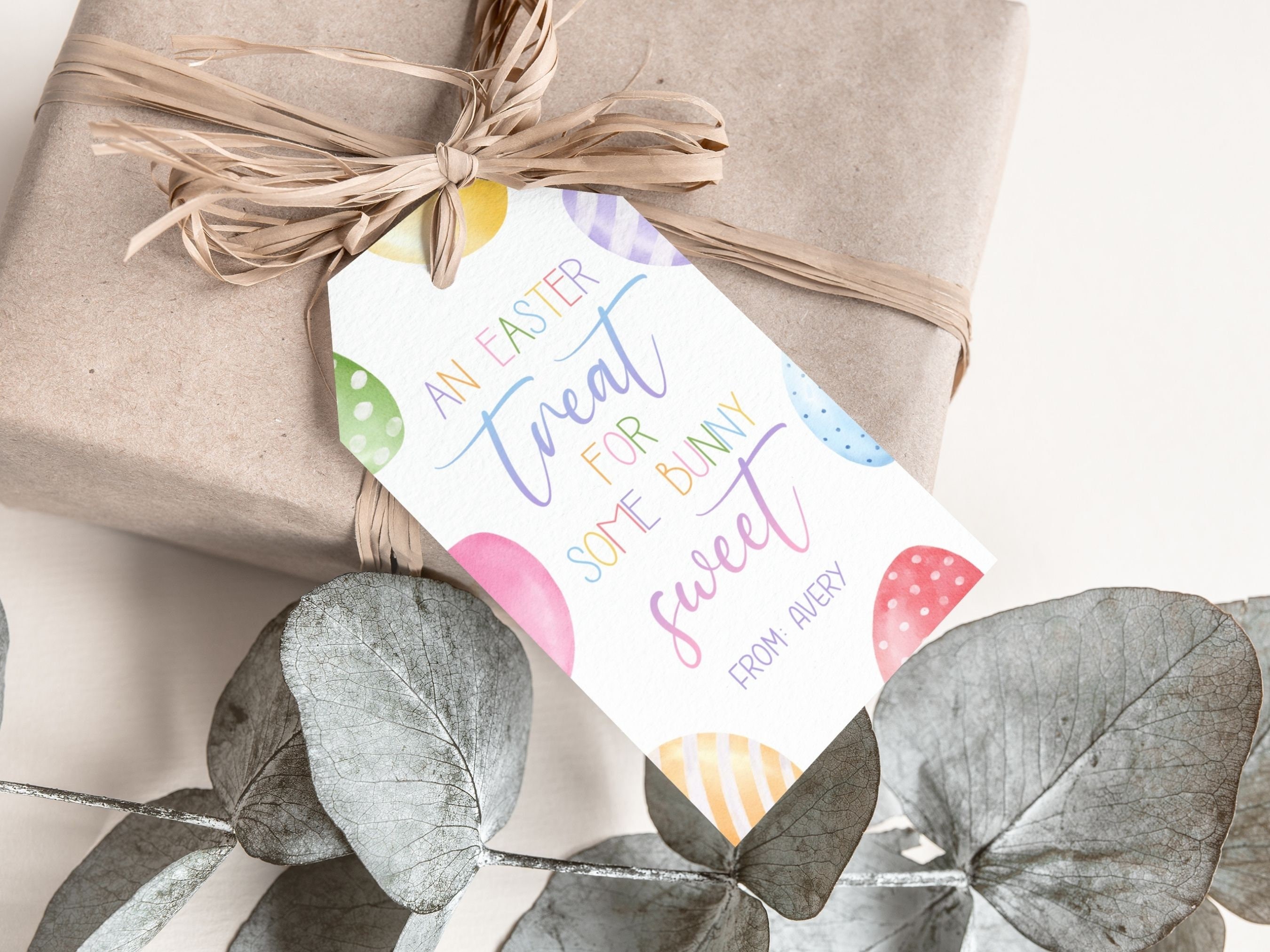 Editable Easter Gift Tag an Easter Treat for Some Bunny - Etsy Canada