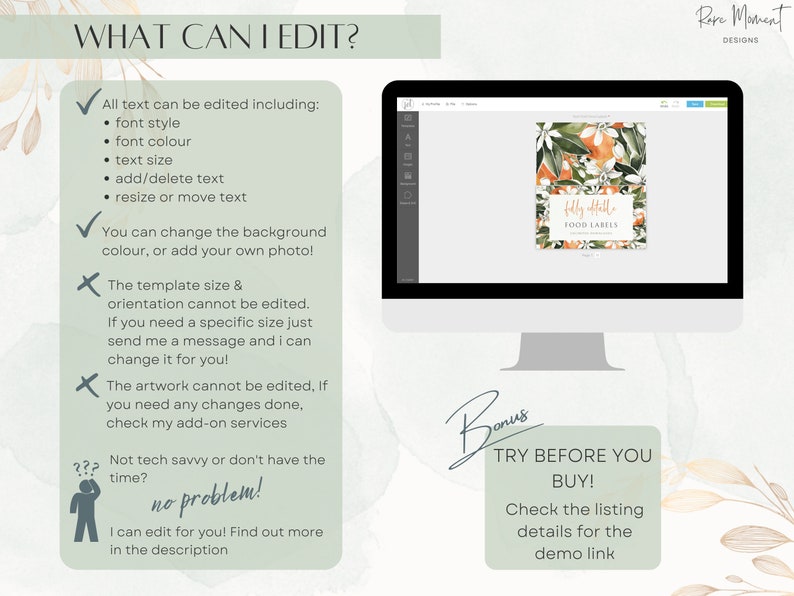 Little Cutie Baby Shower Food Labels Printable Orange Tent - Etsy