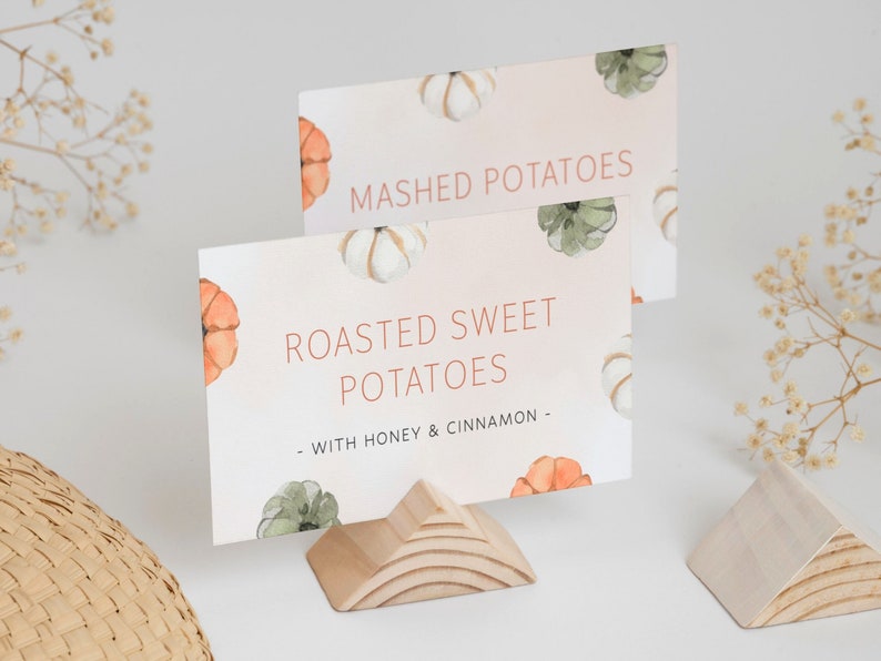 Thanksgiving Food Label Template Friendsgiving Dinner Labels - Etsy