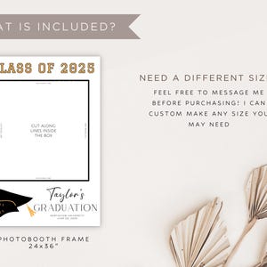 Graduation Photobooth Frame Template, Printable Graduation Photo Booth ...
