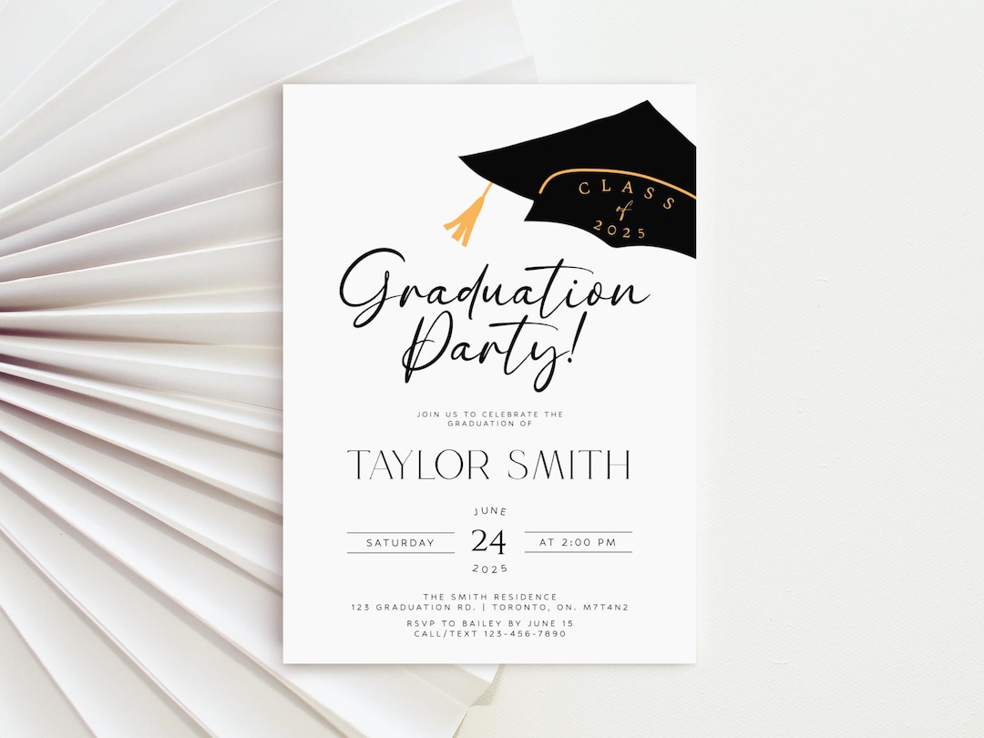 Graduation Party Invitation Template, Graduation Invitation 2025 ...