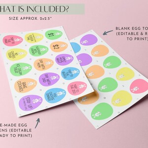 Easter Egg Tokens, Editable Easter Egg Token, Easter Egg Filler ...