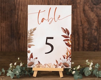 Fall Table Numbers - Etsy