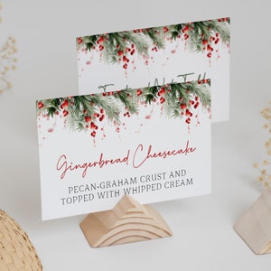 Christmas Food Label Template, Editable Christmas Food Tent Cards ...