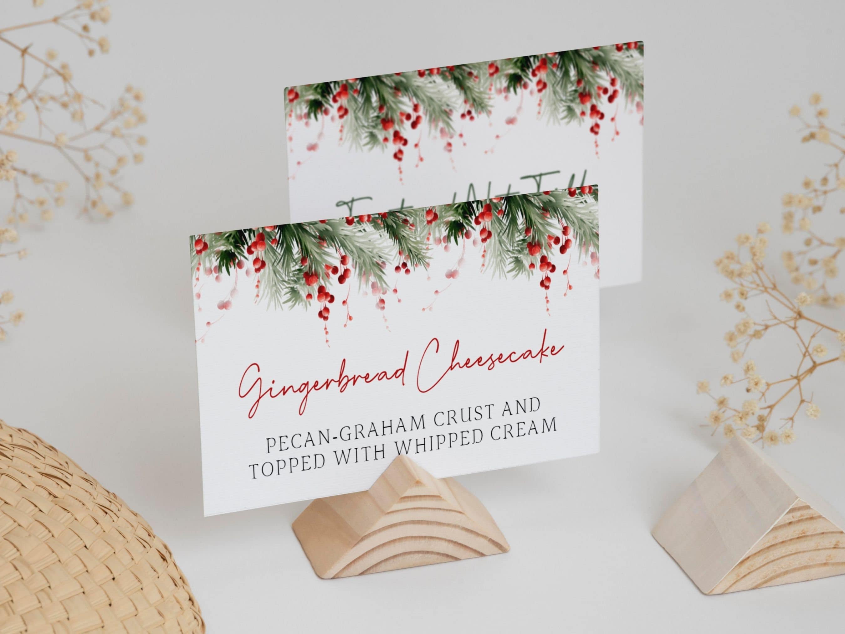 Christmas Food Label Template Editable Christmas Food Tent - Etsy