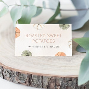 Thanksgiving Food Label Template, Friendsgiving Dinner Labels, Editable ...