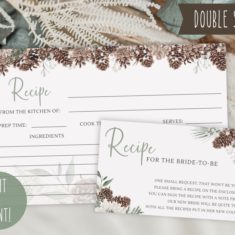Rustic Recipe Cards - Etsy