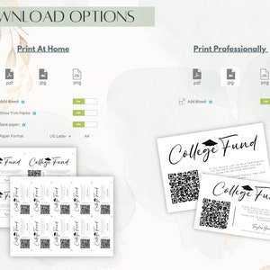 Graduation College Fund Cards, College Fund Insert Card Template ...