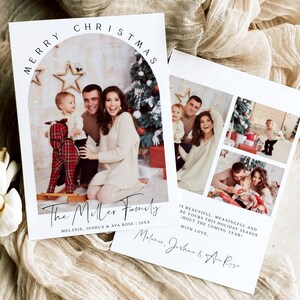 EDITABLE Christmas Card Template Photo Christmas Card Double - Etsy