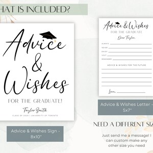 Graduation Advice & Wishes, Printable Graduation Advice Cards, Custom ...