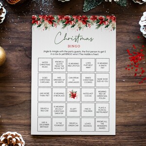 Christmas Bingo, Christmas Party Game, Holiday Bingo Card, Christmas ...
