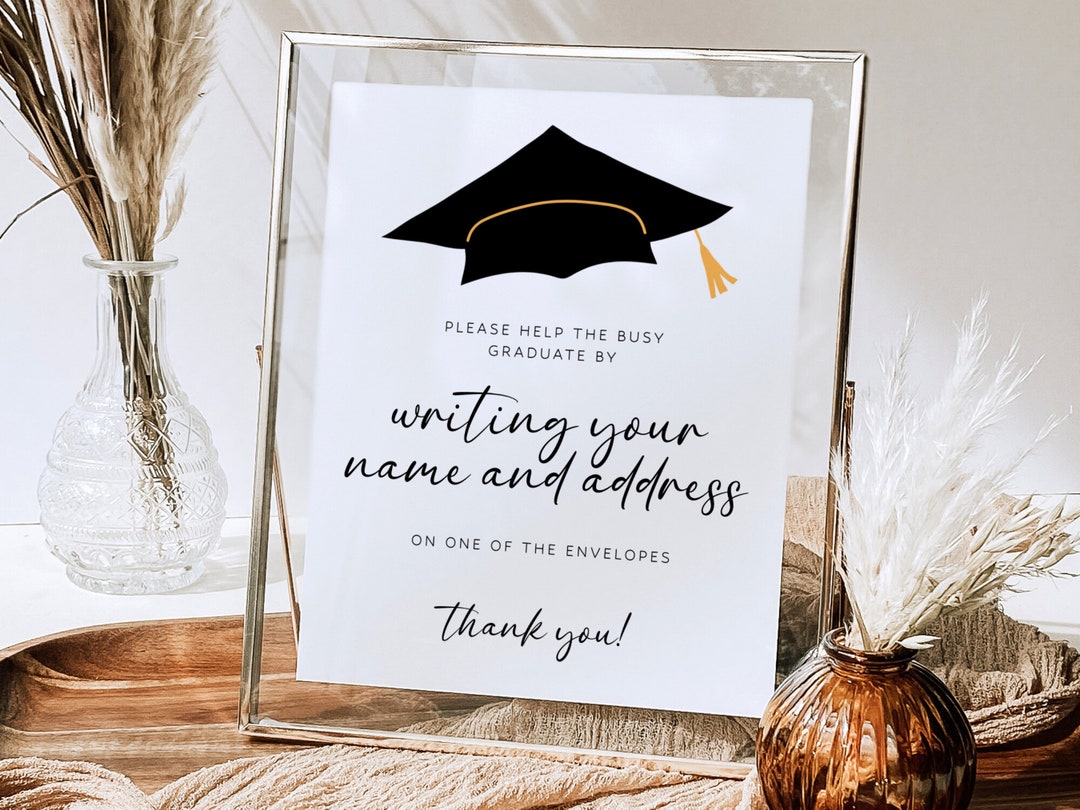 Help the Busy Graduate Sign, Graduation 2025 Table Signage, Printable ...