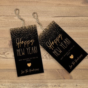New Years Eve Party Favor Tags, New Years Editable Gift Tag, NYE Party ...