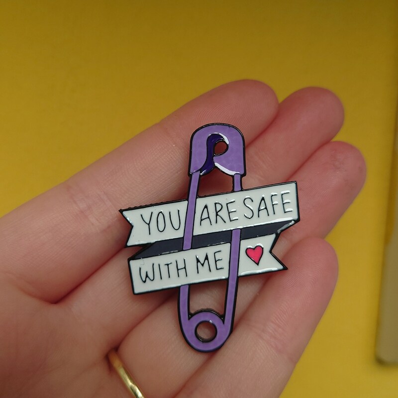 You Are Safe With Me Enamel Pins - Etsy