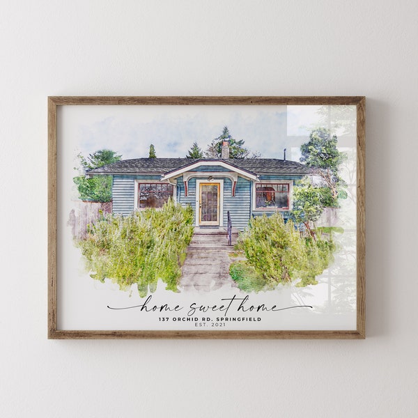 Custom House Portrait - Etsy