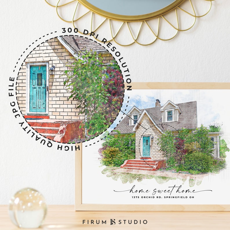 Moving Away Gift Custom Home Portrait Neighbor Moving Gift - Etsy