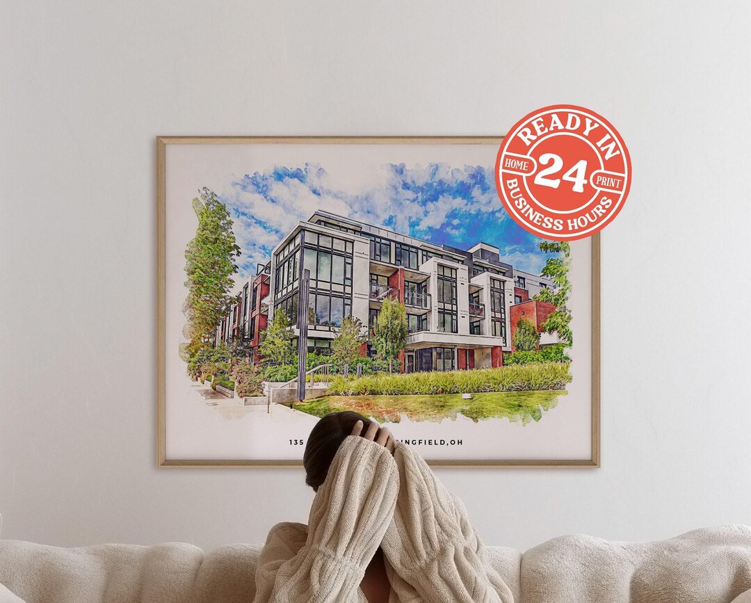 Custom House Portrait | Personalized Concept Sketch From Photo | New ...