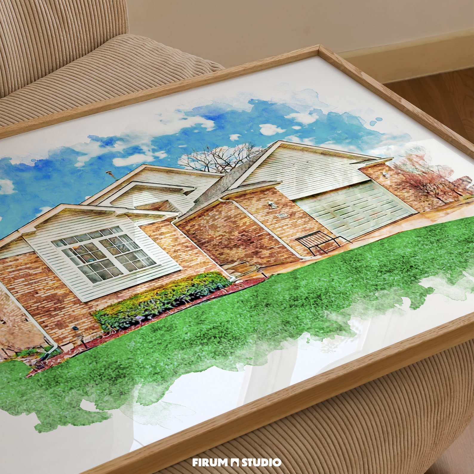 Our First Home Print, Homeowners Gift, Custom House Portrait, Digital ...