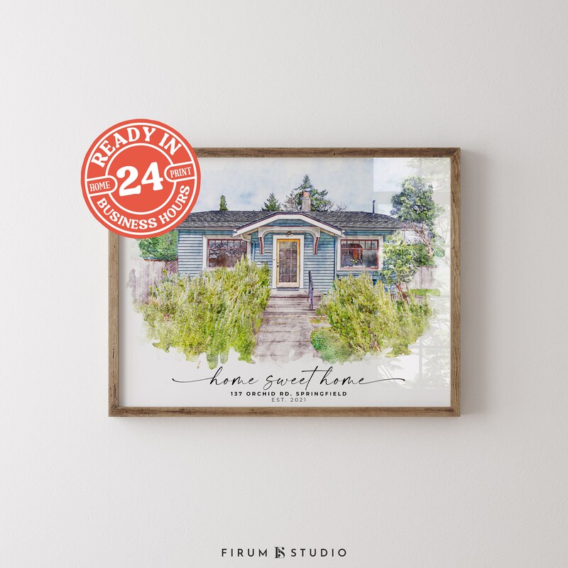 Custom House Portrait - Etsy