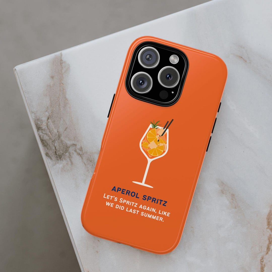 Aperol Spritz Cocktail Phone Case for iPhone 16 Pro Max, 15, iPhone 14 ...