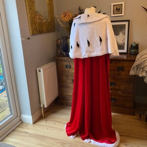 Coronation Robe, Ermine Cloak, Kings Cloak, Queens Cape, Red and White ...