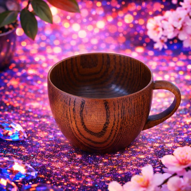 Wooden Coffee Cup Set - Minimalist Kitchen, Natural Wood, Gift for Her ...