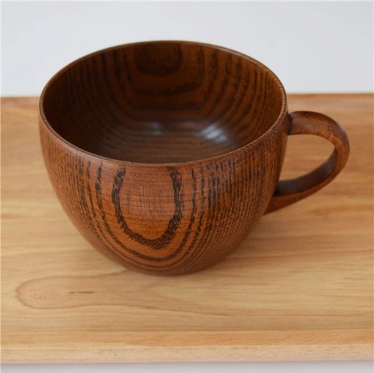 Wood Cup - Wooden Coffee Cup Minimalist Kitchen Wooden Tea Cup Natural ...