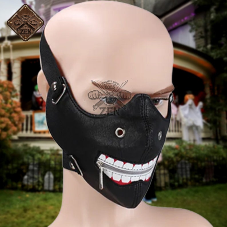 Halloween Anime Tokyo Ghoul Kaneki Ken Leather Mask for Men Women ...