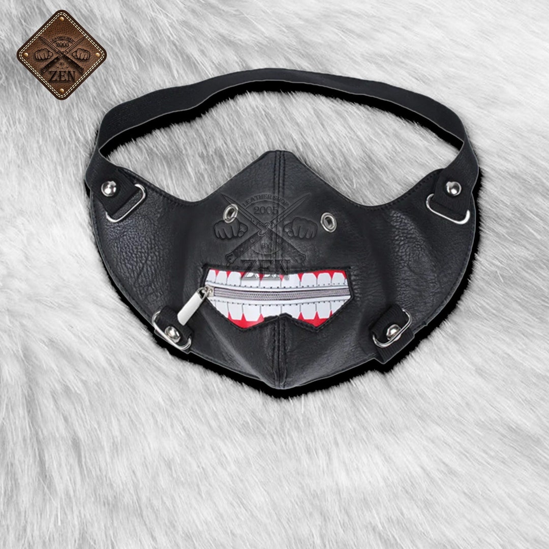 Halloween Anime Tokyo Ghoul Kaneki Ken Leather Mask for Men Women ...