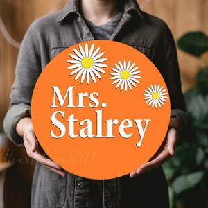Personalized Teacher Door Sign, Teacher Name Sign, Back to School Sign ...