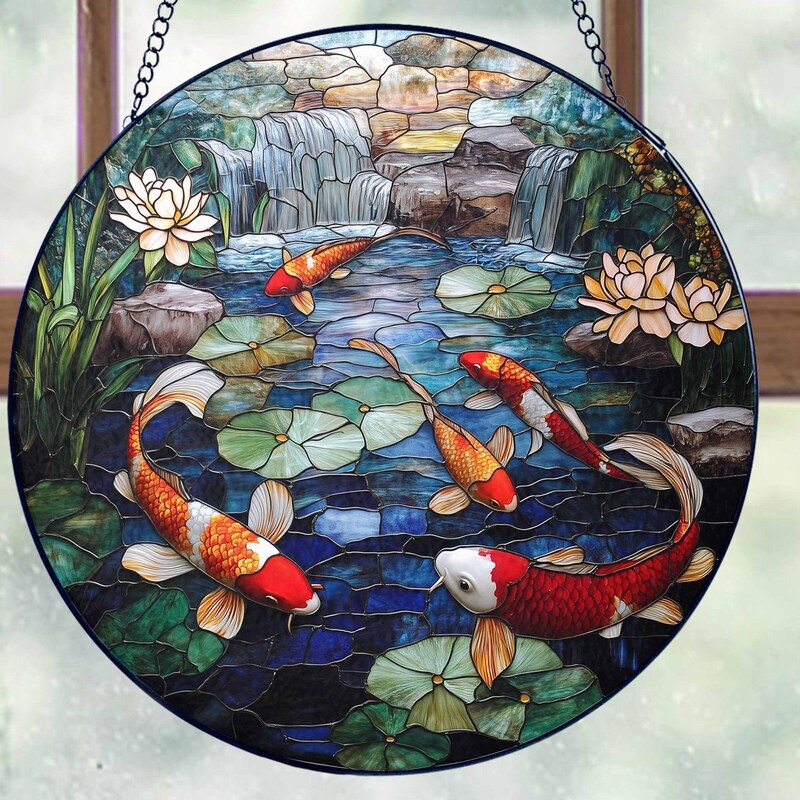 Stained Glass Koi Fish - Etsy