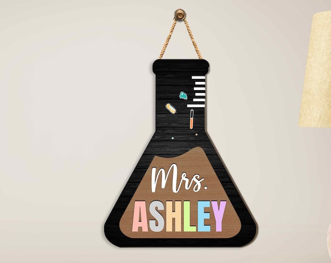 Custom 3D Science Teacher Name Sign/teacher Door Hanger/science ...