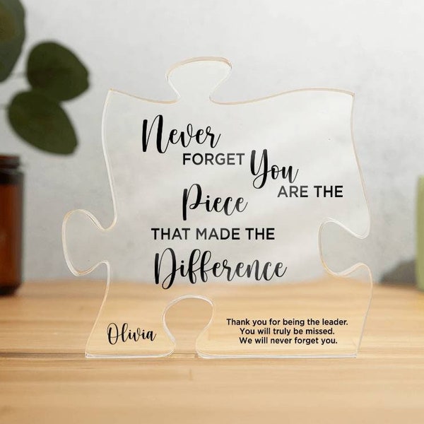 Never Forget You Are The Piece That Made The Difference Etsy