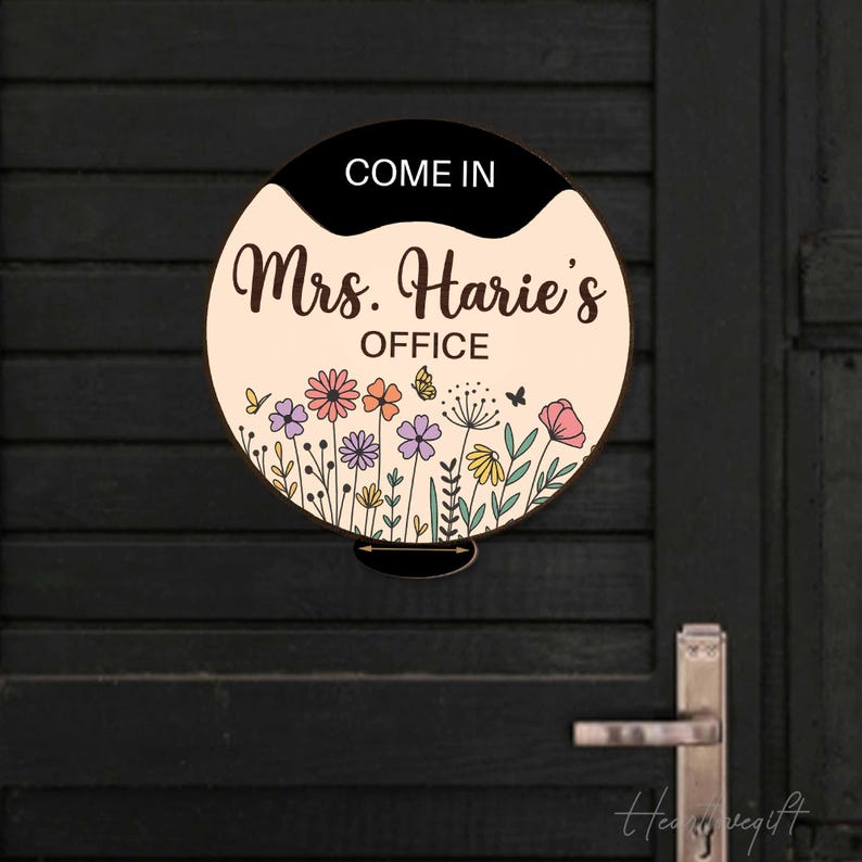 Personalized Office Door Sign, Back to School Teacher Gift, Custom ...