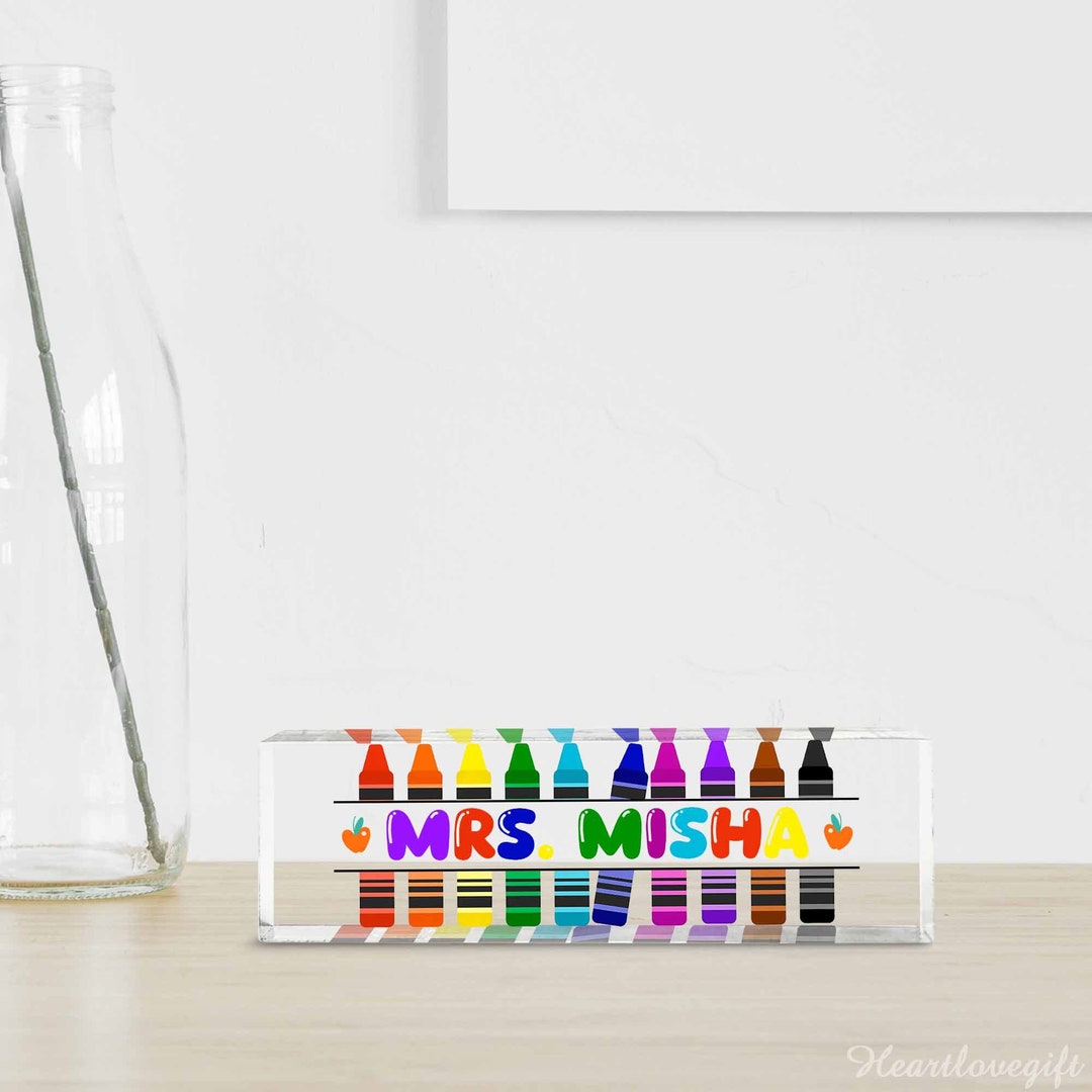Personalized Teacher Desk Name Plate, Teacher Name Plate, Back to ...