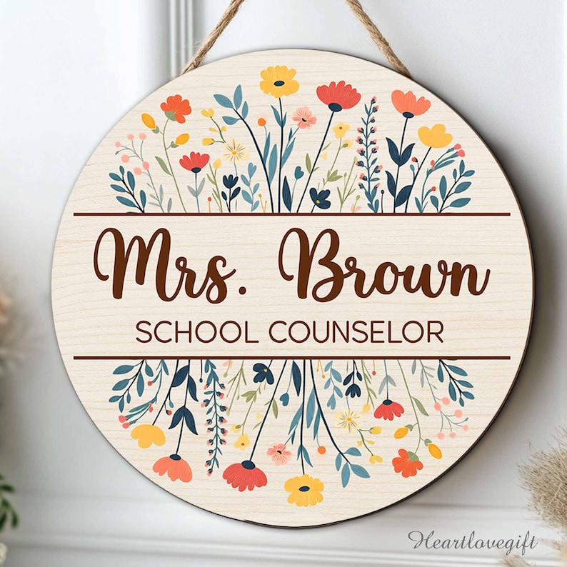 Personalized School Counselor Door Sign, School Counselor Office Sign ...