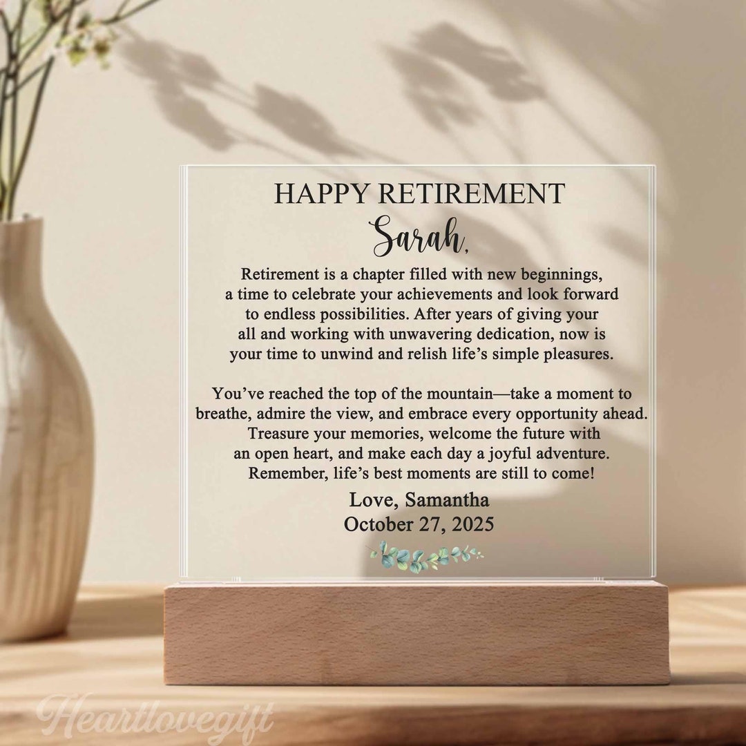 Happy Retirement Gifts for Women, Coworker Leaving Gifts, Personalized ...
