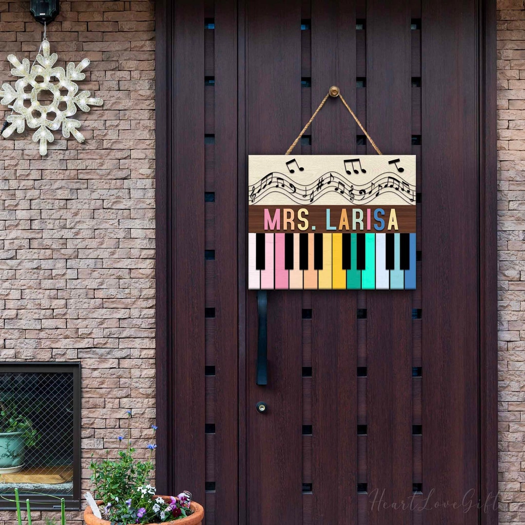 Personalized Door Sign Music, Music Teacher Door Sign, Music Education ...