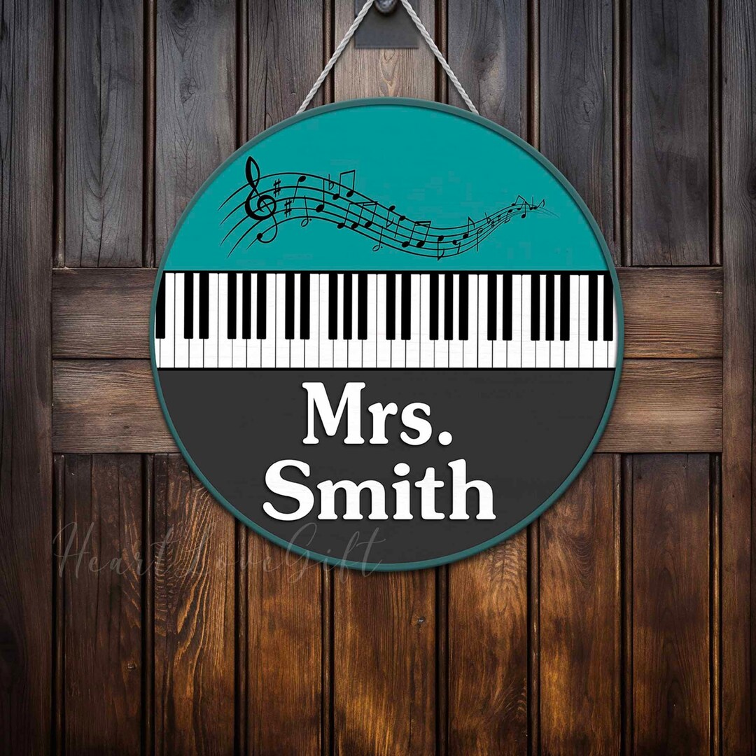 Music Teacher Sign Door Gift, Music Classroom Door Hanger, Teacher Door ...