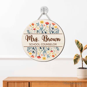 Personalized School Counselor Door Sign, School Counselor Office Sign ...