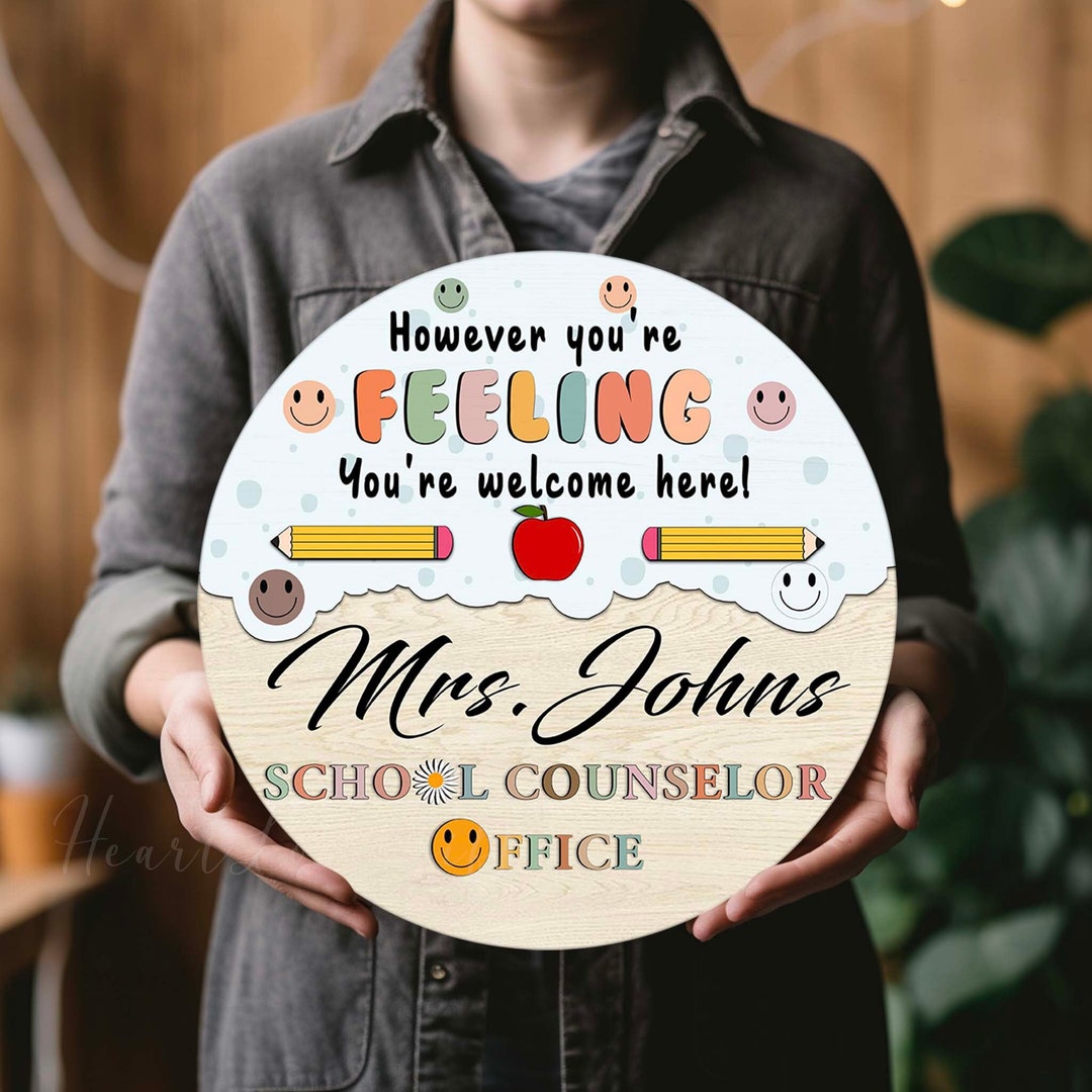 Child Counselor Door Sign/therapist Office Door Sign/school Counselor ...