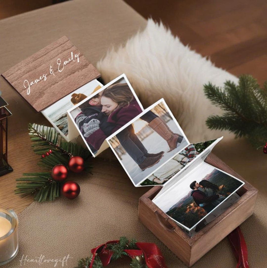 Pull Out Photo Album Custom Wooden Photo Box/anniversary Collection ...