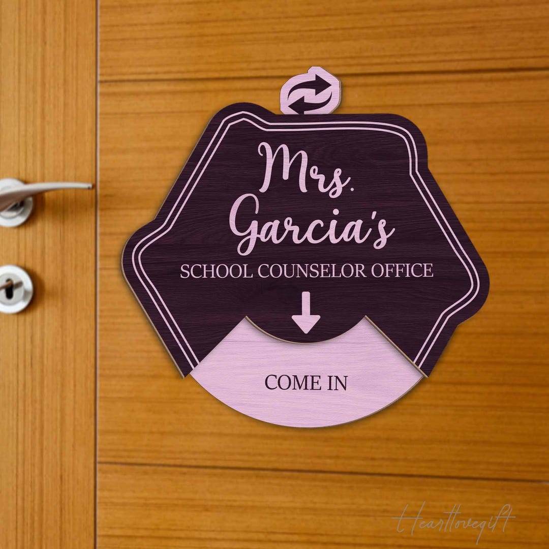 Personalized School Counselor Office Spinner Sign, School Counselor ...
