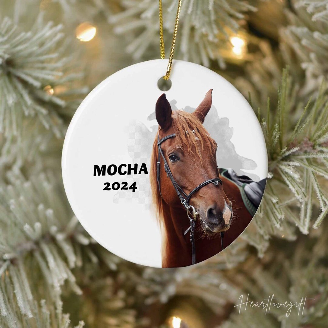 Custom Photo Horse Gift - Personalized Horse Ornament Gifts for Horse ...