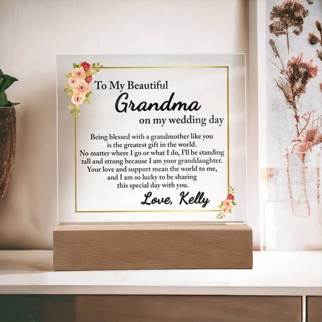 Grandma Wedding Gift/bride to Grandma Gift/grandma of the Bride Gift ...