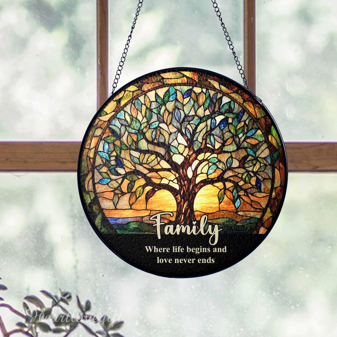 Custom Tree of Life Suncatcher, Family Suncatcher Gift Window Decor ...